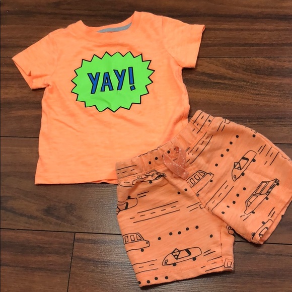 okie dokie | Matching Sets | Okie Dokie Shorts And Shirt Orange Blue ...